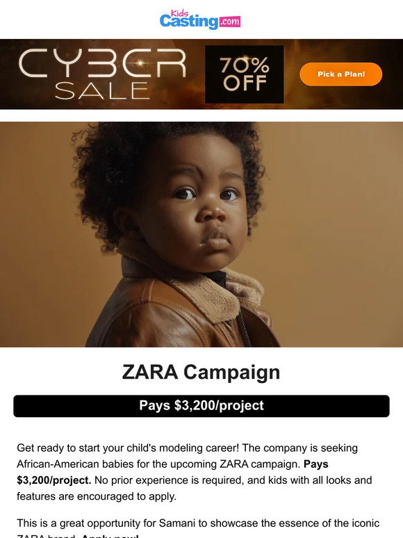 KidsCasting: Apply for ZARA Kids Campaign Now! | Milled
