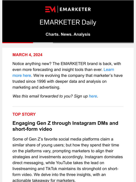 Insider Intelligence: Engaging Gen Z through Instagram DMs; Google: ‘It ...