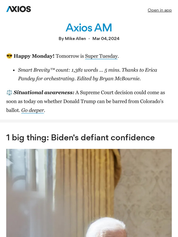 Axios: 🥊 Axios AM: What Trump team wants | Milled