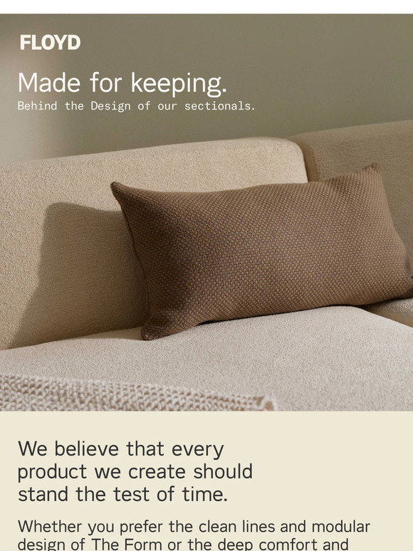 Floyd: Behind the Design: The Sectionals | Milled