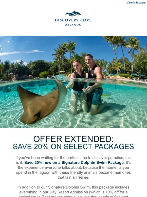 SeaWorld: Exclusive Offer Extended: Save 20% on a Signature Dolphin ...