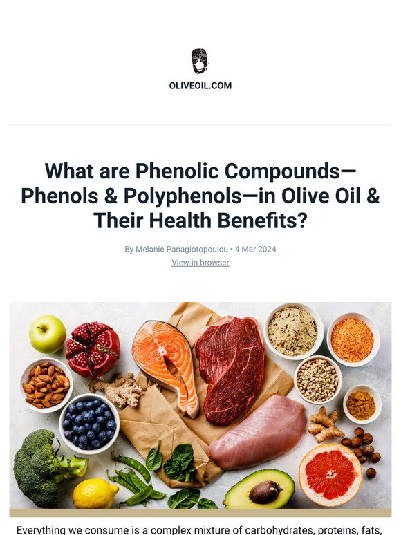 OliveOil: What are Phenolic Compounds—Phenols & Polyphenols—in Olive ...
