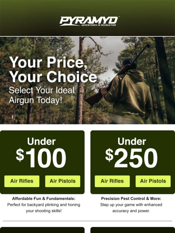 Pyramyd Air: Pick Your Price Airguns! | Milled