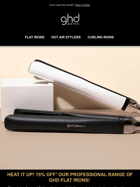 ghd: 15% Off* ghd Flat Irons & ghd Duet Hot Air Styler! | Milled