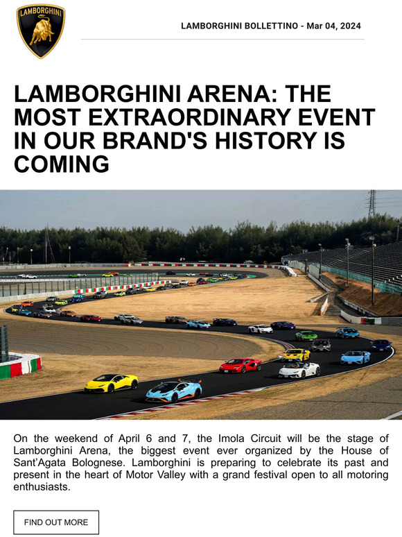 Lamborghini: Lamborghini Arena: the most extraordinary event in our ...