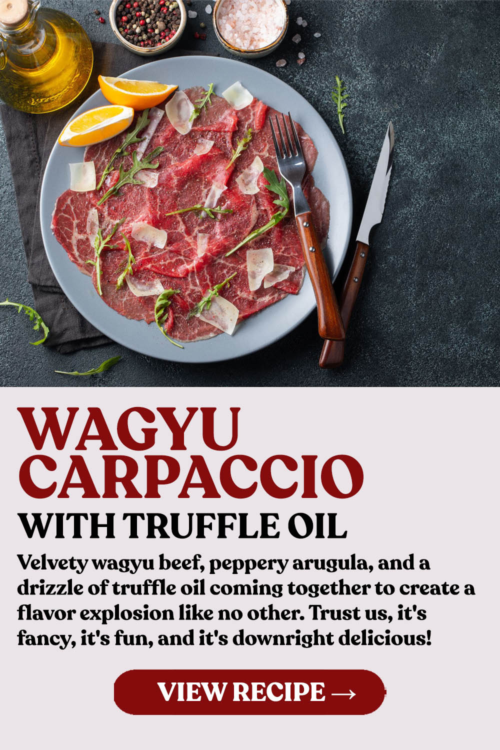 Riviera Seafood Club: New Recipe: Wagyu Carpaccio with Truffle Oil ...
