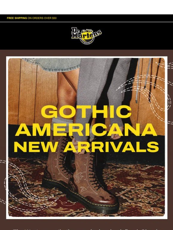 Dr. Martens: The Gothic Americana collection: now available in brown ...