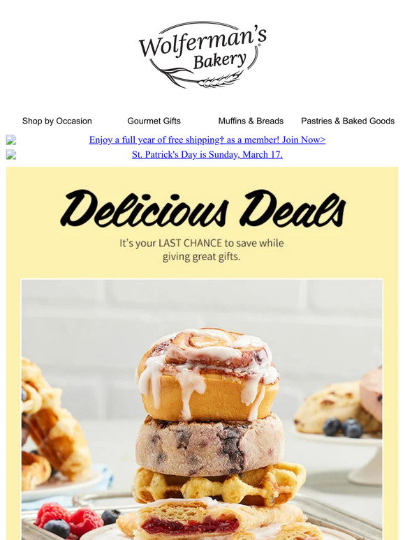 Wolferman's: FINAL HOURS for up to $30 off - we’re sad too 😭 | Milled