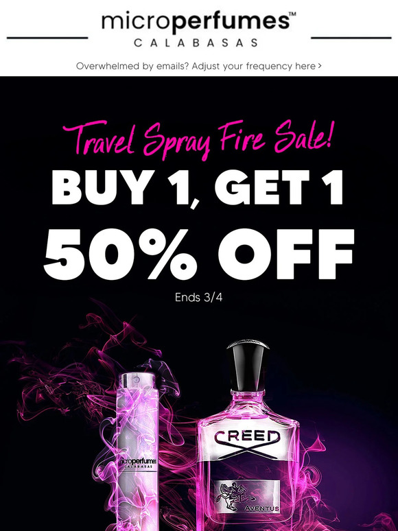 MicroPerfumes: CONFIRMED: You've Earned 50% Off Your Second Travel ...