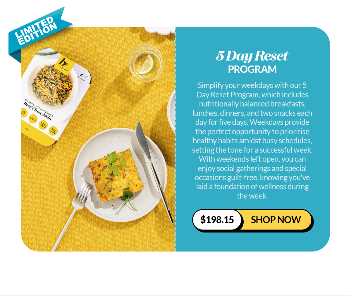 Be Fit Food: Limited Edition Weekday 5 Day Reset Program! | Milled