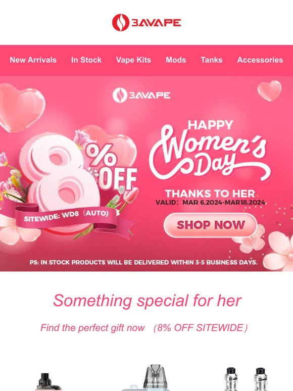 Avape: Celebrate Women's Day with 3avape Special Sale! | Milled