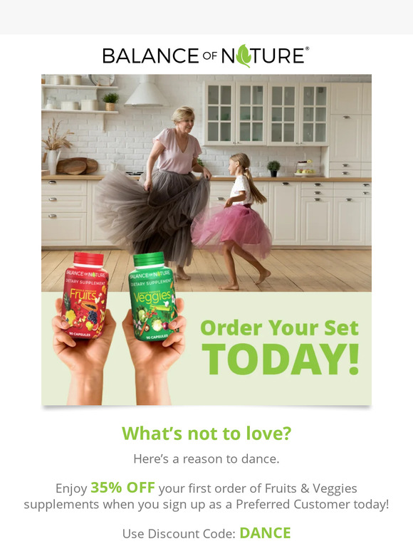 Balance of Nature: Let's Celebrate: 35% OFF Fruits & Veggies ...