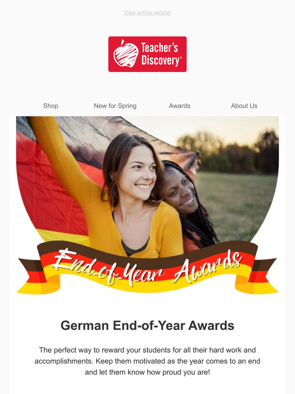 Teacher's Discovery: German End-of-Year Awards For Your Classes | Milled
