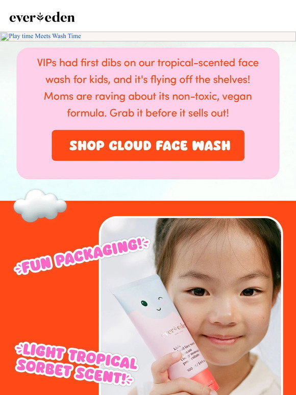 Evereden: New: Kids Cloud Face Wash 🏝️ 🤗 | Milled