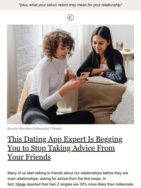The Everygirl: Stop Taking Dating Advice From Your Friends—Here's Why ...