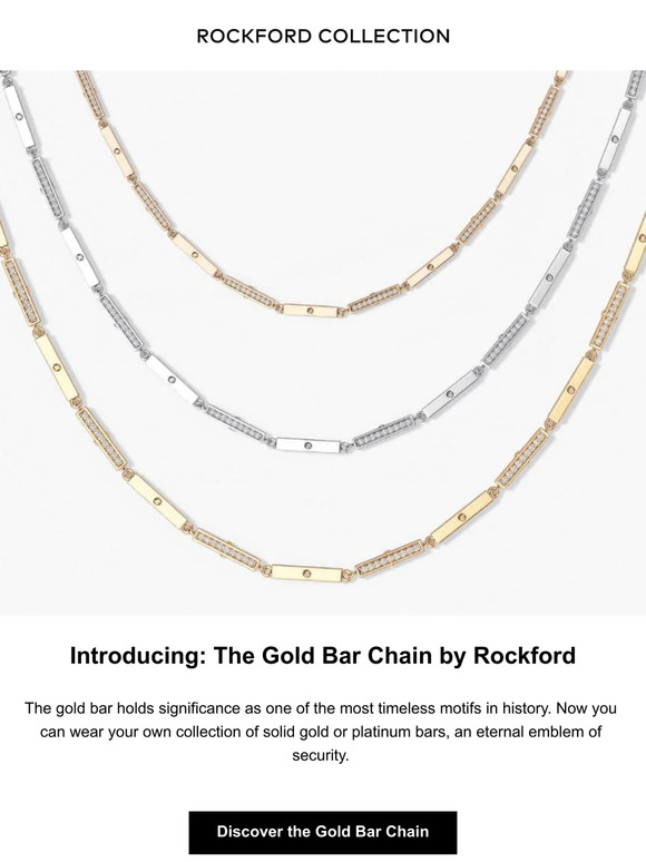 Rockford Collection: Introducing: The Gold Bar Chain by Rockford | Milled