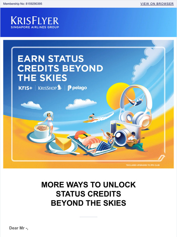 Singapore Airlines: Let your everyday spend count towards an upgrade to ...