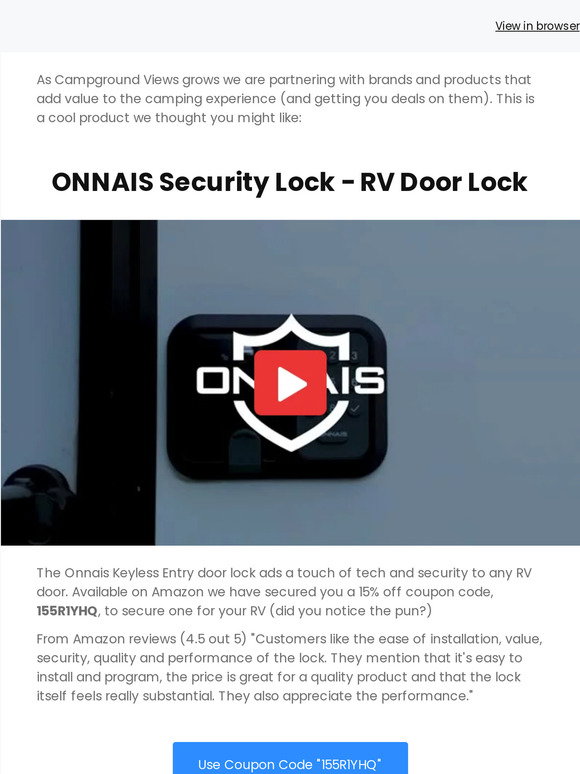 Campground Views: Seen these digital RV Door Locks? | Milled