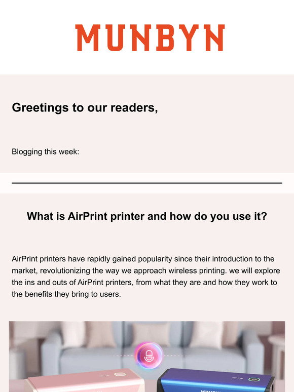 Munbyn: What is an AirPrint and how do you use it? | Milled