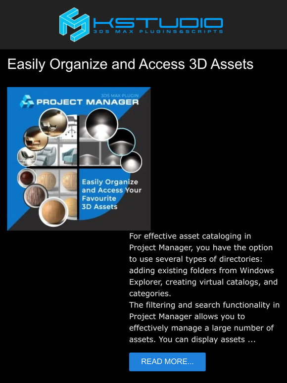 Kstudio: News from Kstudio (Easily Organize and Access 3D Assets) | Milled