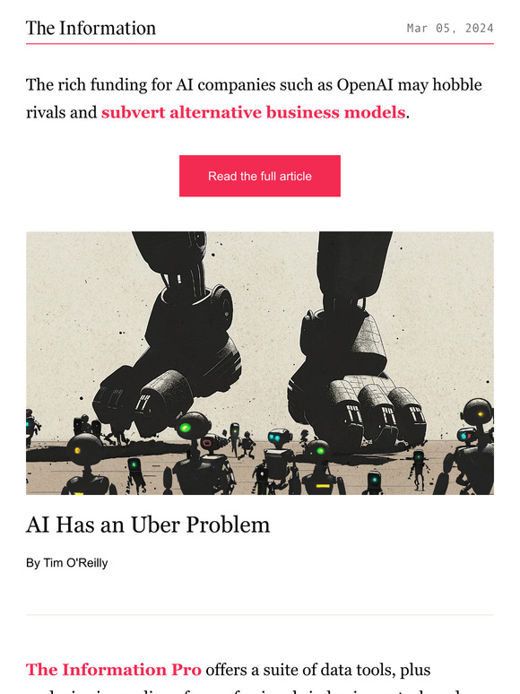 The Information: Opinion: AI Has an Uber Problem | Milled