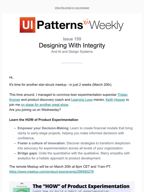 UI Patterns: Designing With Integrity | Milled