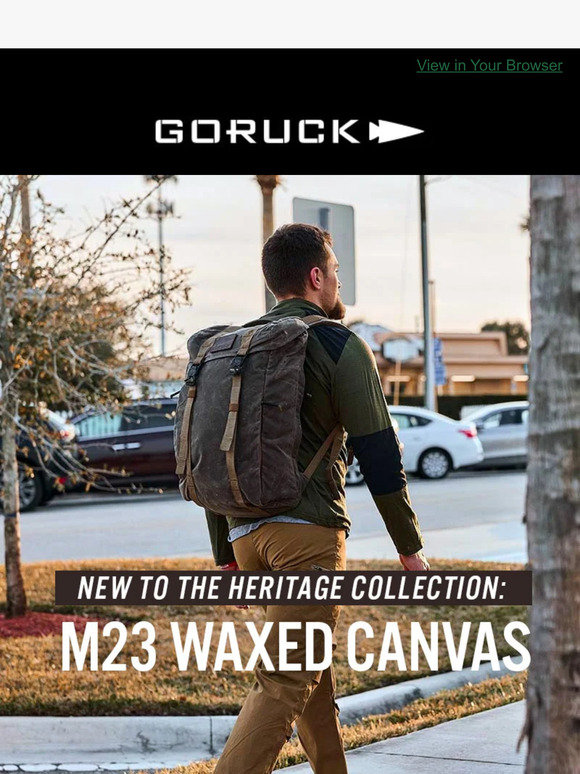 GORUCK: Meet The Newest Addition to the Heritage Collection - The M23 | Milled