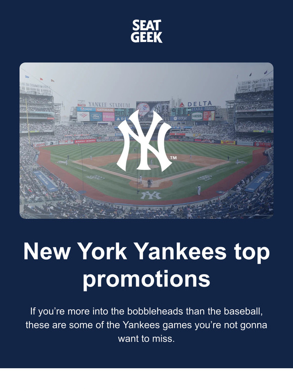 SeatGeek: Don’t miss these top promotions at the New York Yankees games ...