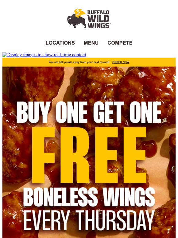 Buffalo Wild Wings: 💥 IT'S BOGO WING TIME 💥 | Milled