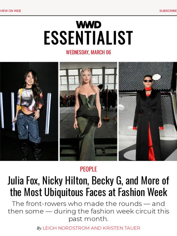 Women's Wear Daily: Julia Fox, Nicky Hilton, Becky G, and More of the ...