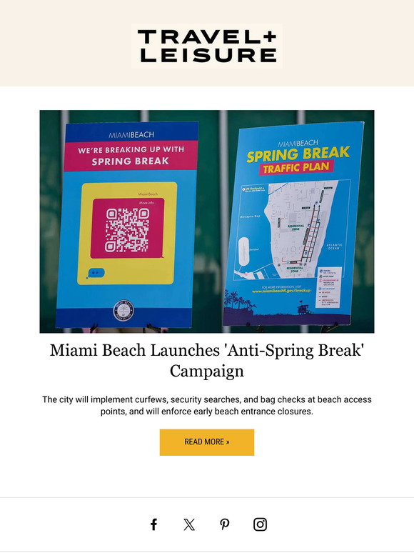 Travel + Leisure: Miami Beach to Strictly Enforce Rules for Spring ...