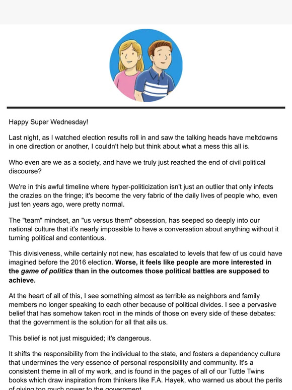 Tuttle Twins: What we should learn from Super Tuesday | Milled