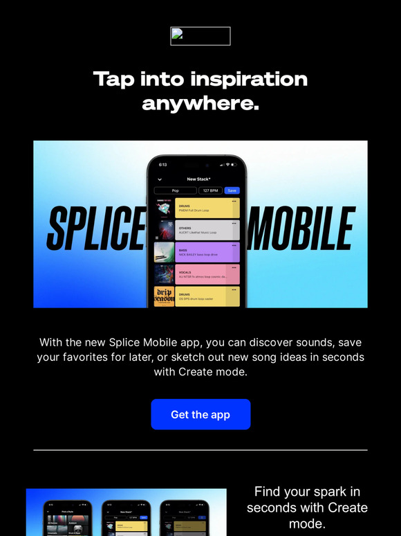 Splice: The new Splice Mobile app: Tap into inspiration anywhere. | Milled