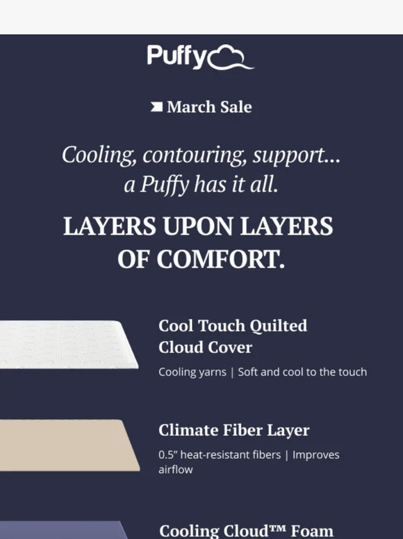 Puffy: Meet the perfect sleep system. | Milled