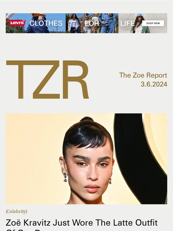 The Zoe Report: Zoë Kravitz Just Wore The Latte Outfit Of Our Dreams ...