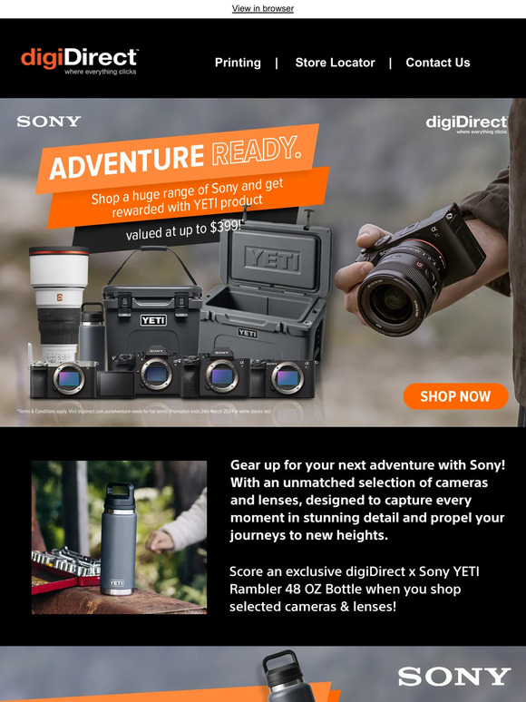 digiDirect: Get Ready for Adventure with Sony and Score YETI Gear! | Milled