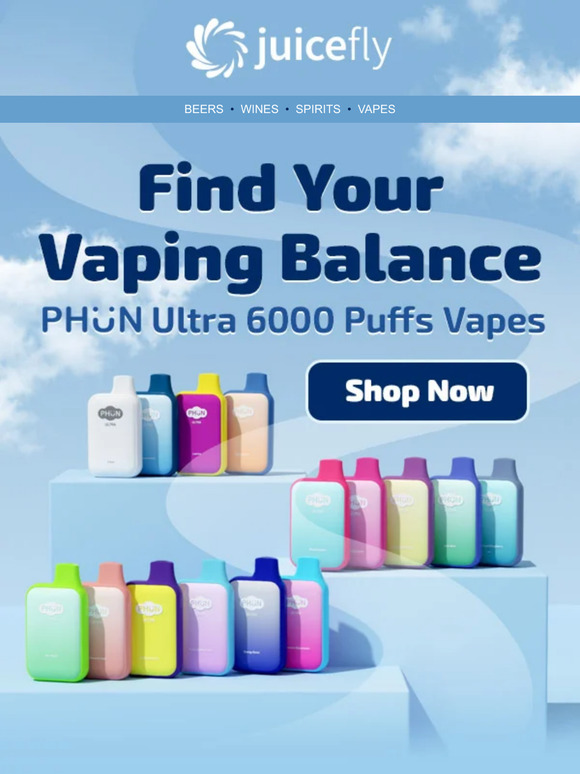 Juicefly: Phun Ultra 6000 Puffs Vapes: Find Your Vaping Balance | Milled