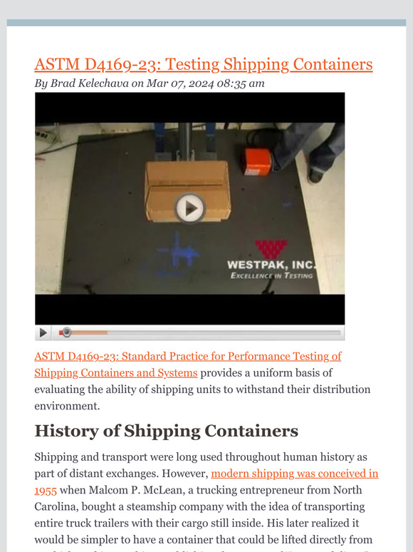 ANSI: New from the ANSI Blog: ASTM D4169-23: Testing Shipping ...