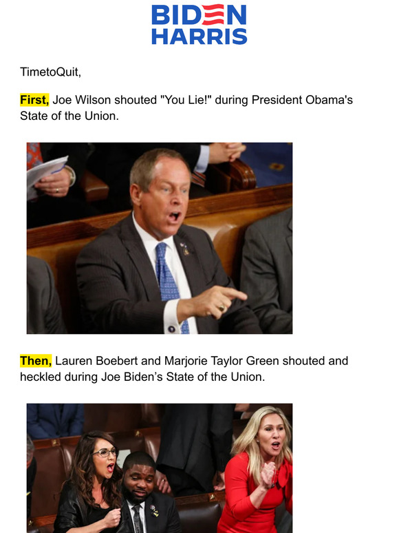 Joe Biden: Remember MTG and Boebert? | Milled