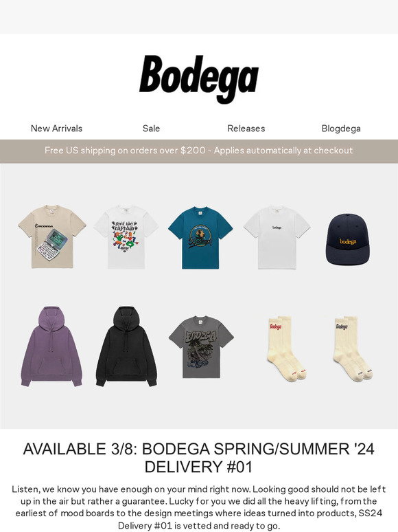 Bodega: Releasing tomorrow: Bodega Spring/Summer '24 Delivery #01 | Milled