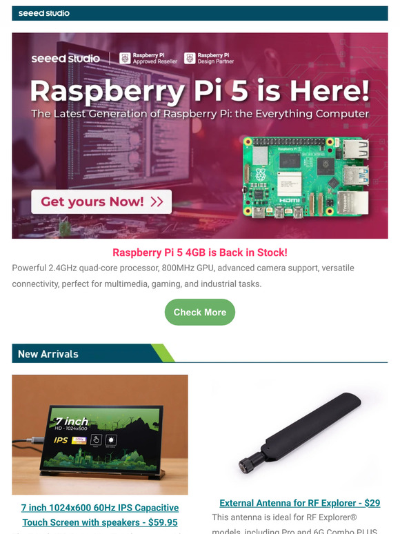 Seeed Studio: Raspberry Pi 5 Back in Stock! 🆙 Don't Miss Out!🥇AWS ...