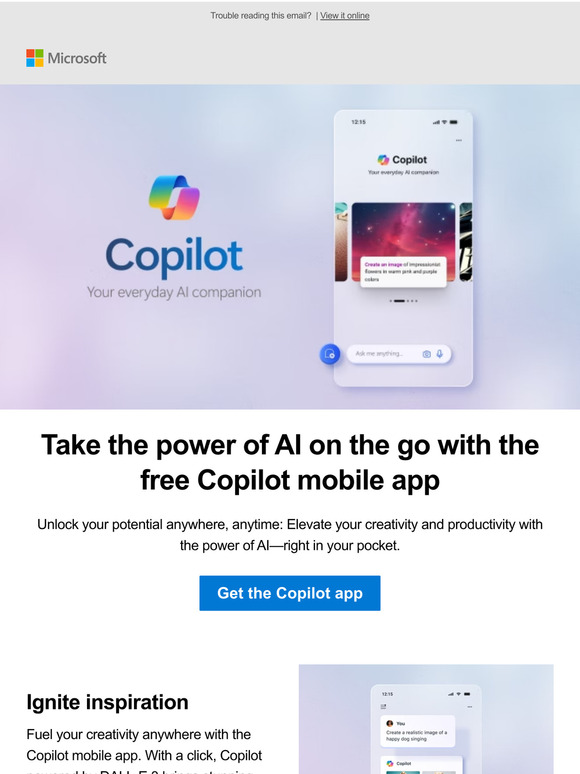 Microsoft: Unleash the power of AI on the go with the Copilot mobile ...