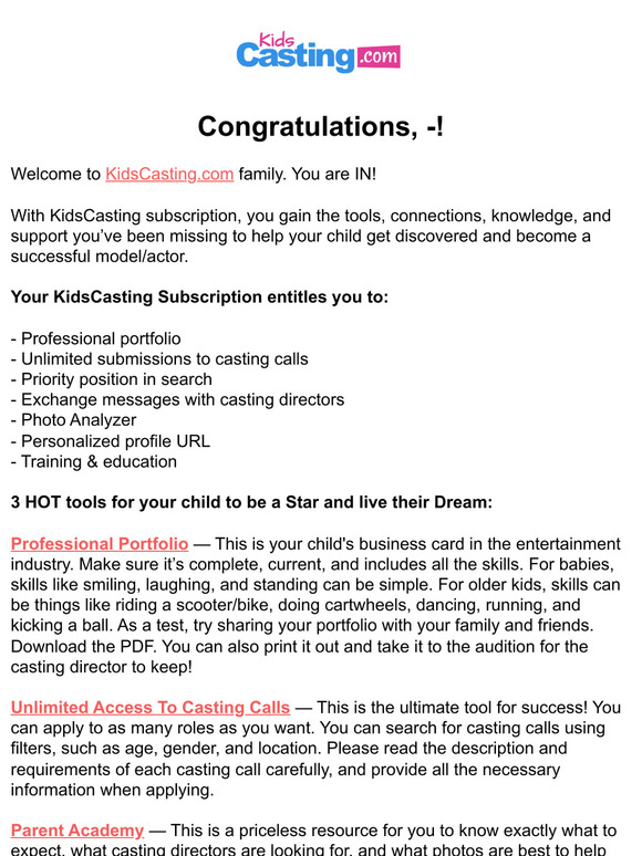 KidsCasting: 🔑 Everything You Need to Find the Next Casting Call | Milled