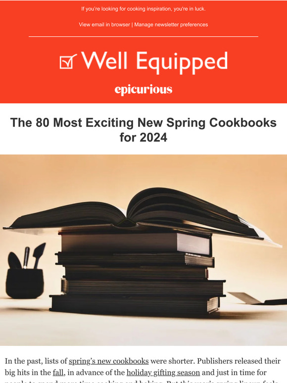 Epicurious: Your guide to spring's most exciting new cookbook launches ...