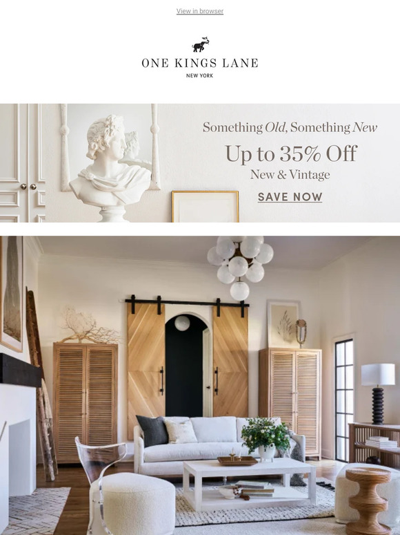 One Kings Lane Email Newsletters: Shop Sales, Discounts, and Coupon Codes