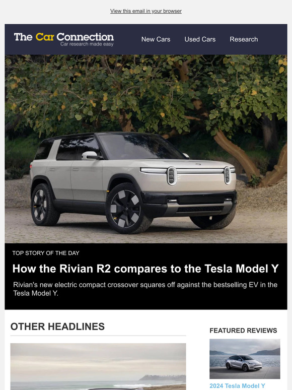 The Car Connection: How the Rivian R2 compares to the Tesla Model Y ...