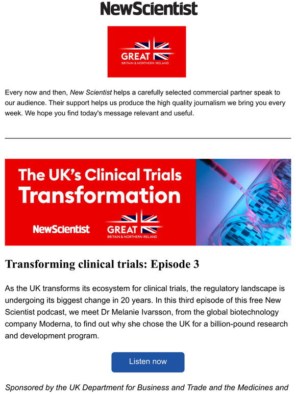 New Scientist: Transforming clinical trials: why Moderna chose the UK ...