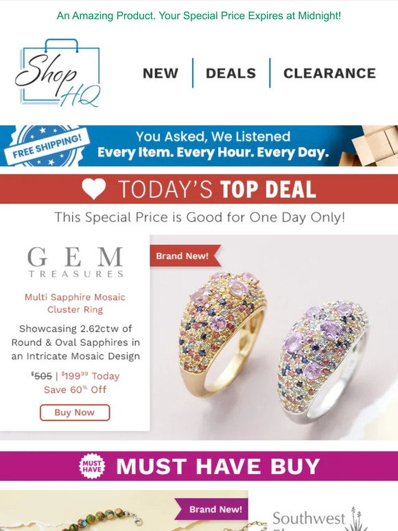 ShopHQ: Save on New Gemstone Jewelry | Milled