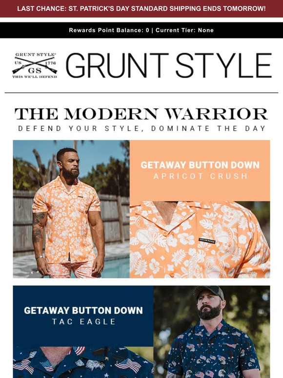 Grunt Style: Introducing The Men's Modern Warrior Collection | Milled