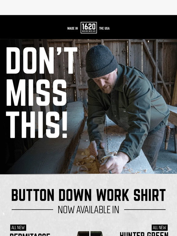1620 Workwear: Explore the All New Colors Available in our Button Down ...